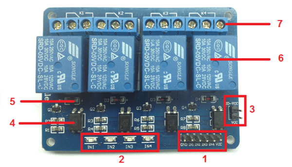 Board rele electromecánico optocoplada cuatro canales marca Genérica ... Board rele electromecánico optocoplada cuatro canales marca Genérica ...