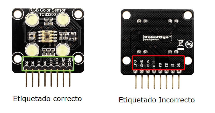 Sensor de color TCS3200 en board - DynamoElectronics Sensor de color TCS3200 en board - DynamoElectronics